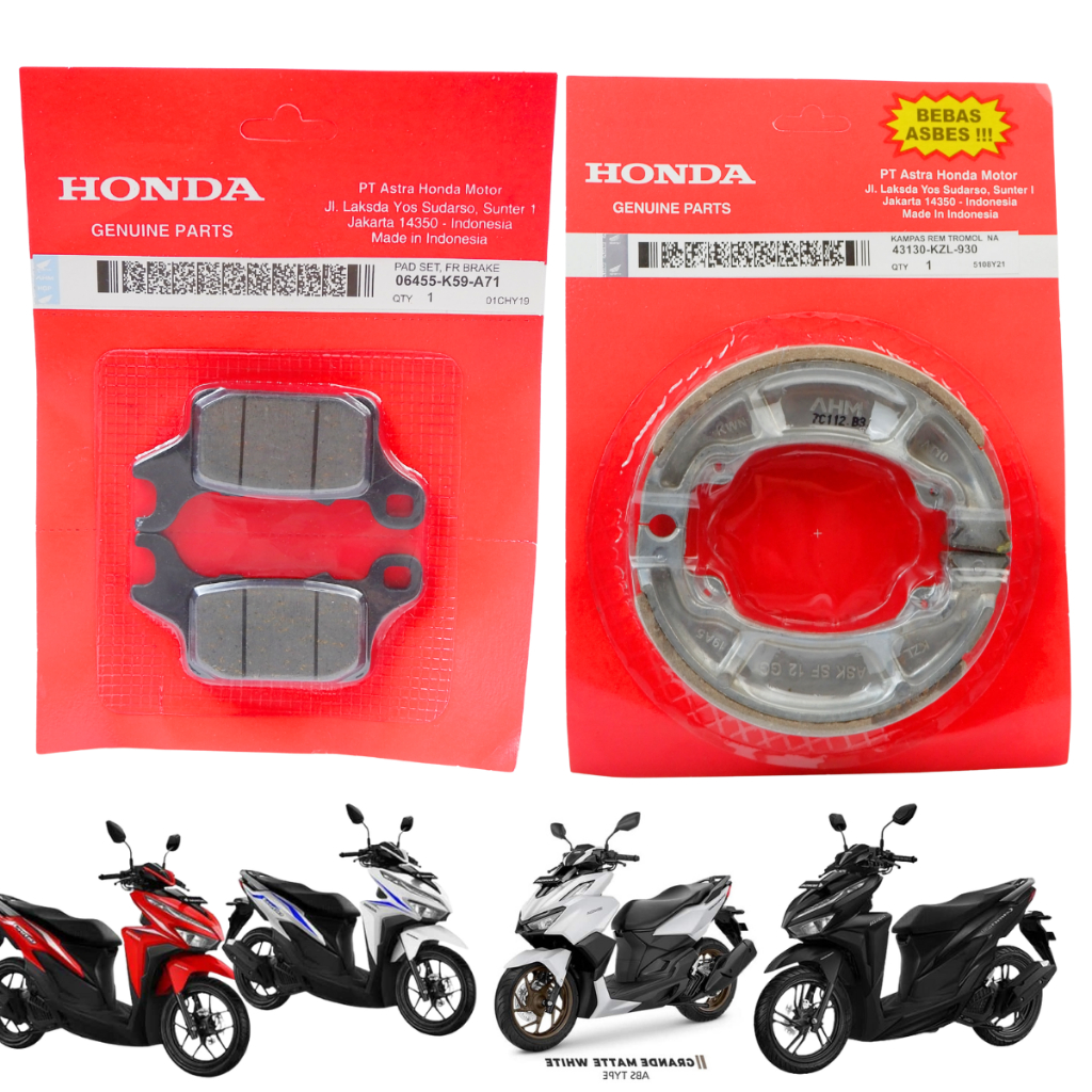 Jual Kampas Rem Depan & Belakang Motor Honda Vario 125 / Vario 150 ...