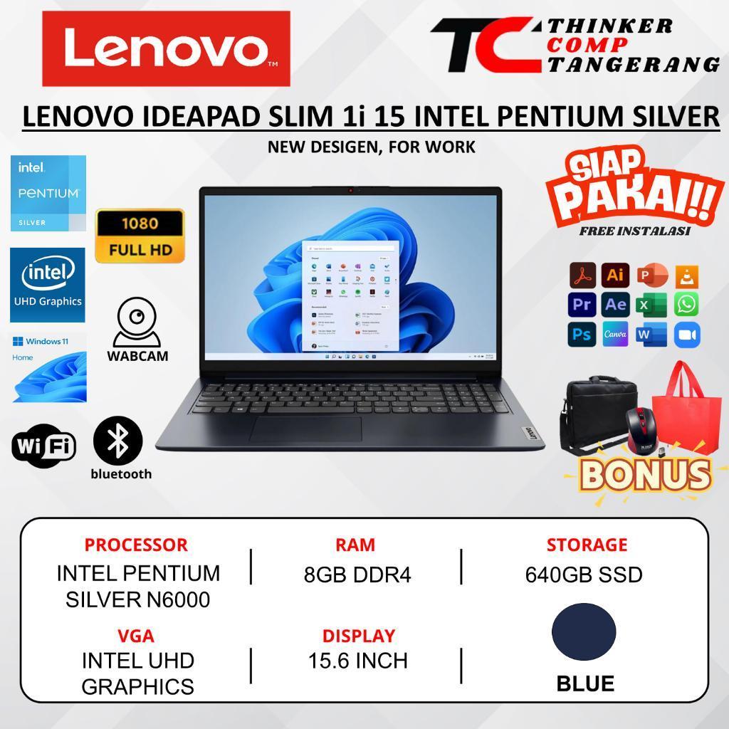 Jual Lenovo Ideapad Slim 1i 15UL7 Intel Pentium N6000 8GB 640GB SSD 15. ...