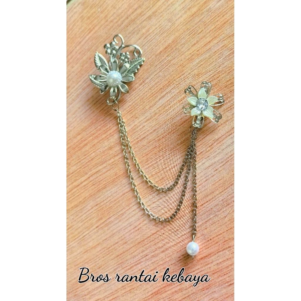 Jual bros rantai kebaya silver (06) | Shopee Indonesia