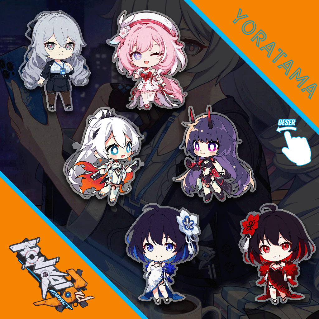 Jual Gantungan Kunci Honkai Impact HI3 Elysia Kiana Bronya, Keychain ...