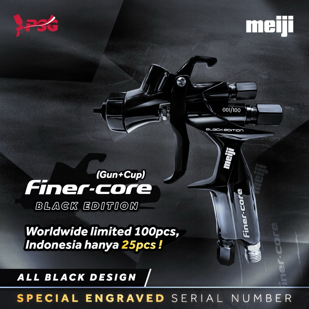 Jual Meiji Finer Core Black Edition Special Limited Model Spraygun - 25 ...