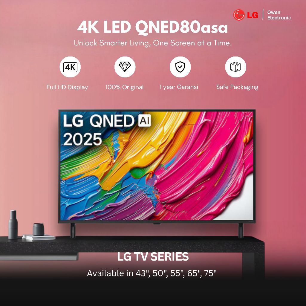 Jual LG 65QNED80 / 65QNED80ASA 4K SMART TV WEB OS 65 inch 2025 Series ...