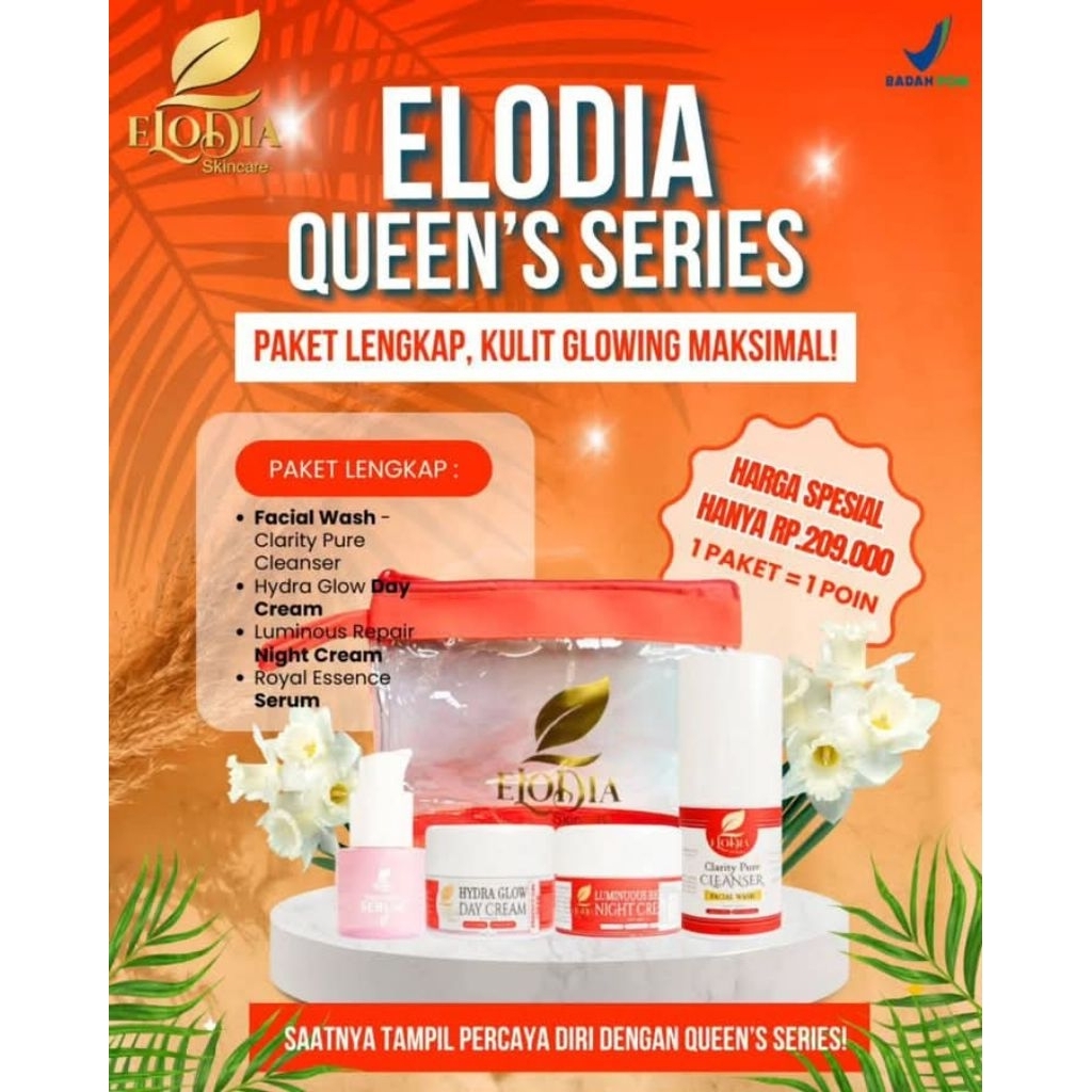 Jual Elodia Skincare Queen's Series Original Halal BPOM | Shopee Indonesia