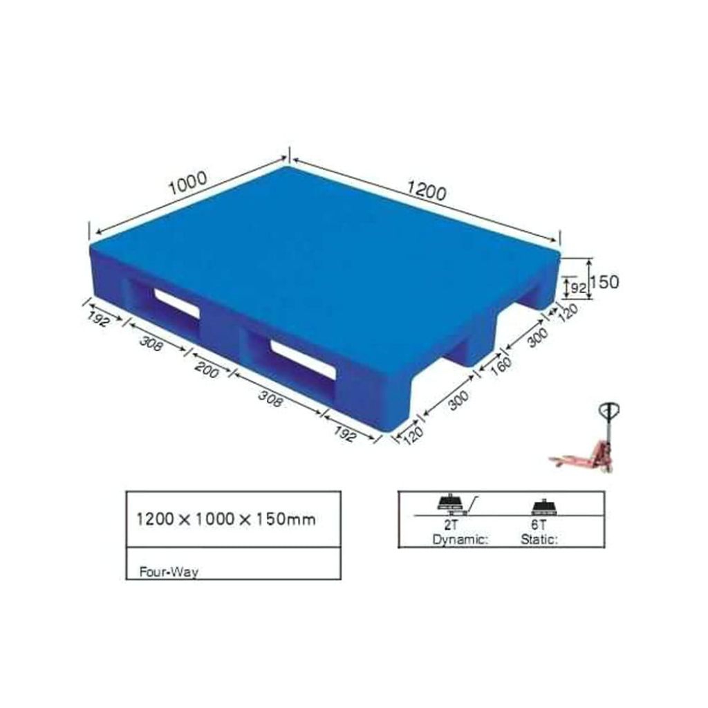Jual pallet plastic/baru uk100x120x15 biru | Shopee Indonesia