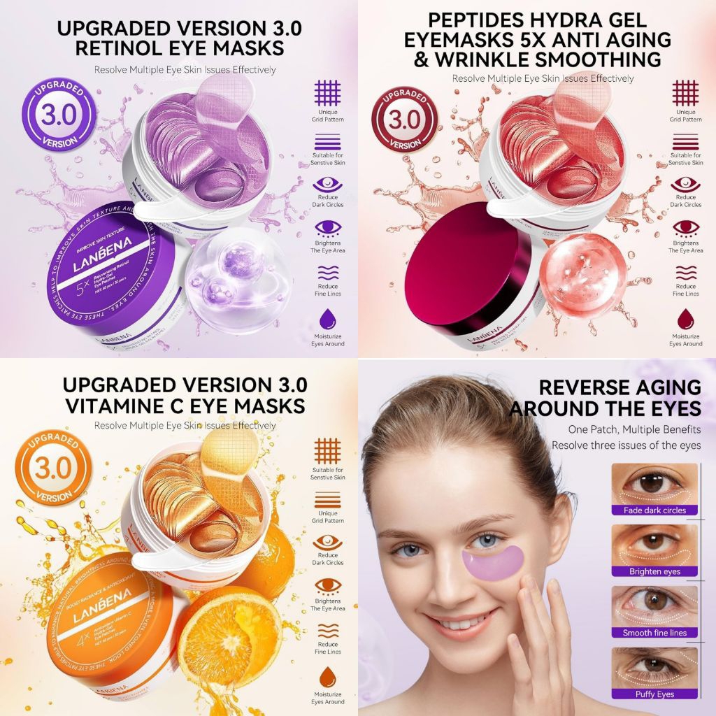 Jual LANBENA Hydra-Gel Eye Patches isi 60pcs | Shopee Indonesia