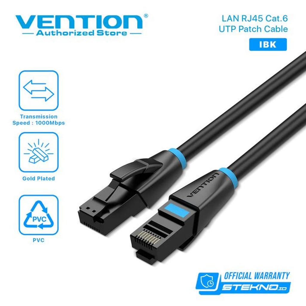 Jual Vention IBK Kabel Lan Ethernet RJ45 Cat6 Cat 6 Gigabit UTP 1Gbps ...