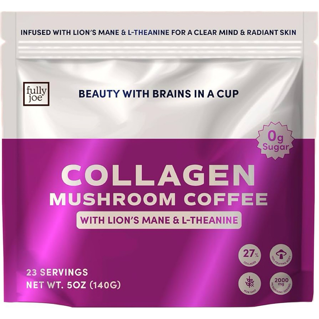 Jual Fully Joe's Beauty & Brain Collagen Coffee – Instant Mushroom ...