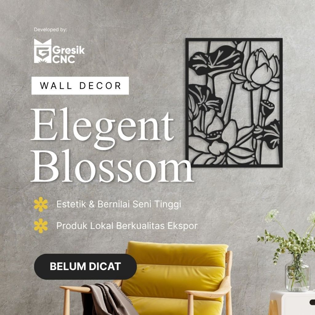 Jual WALL DECOR AESTHETIC - FLORAL/BUNGA BAHAN METAL PLAT BESI KOKOH ...