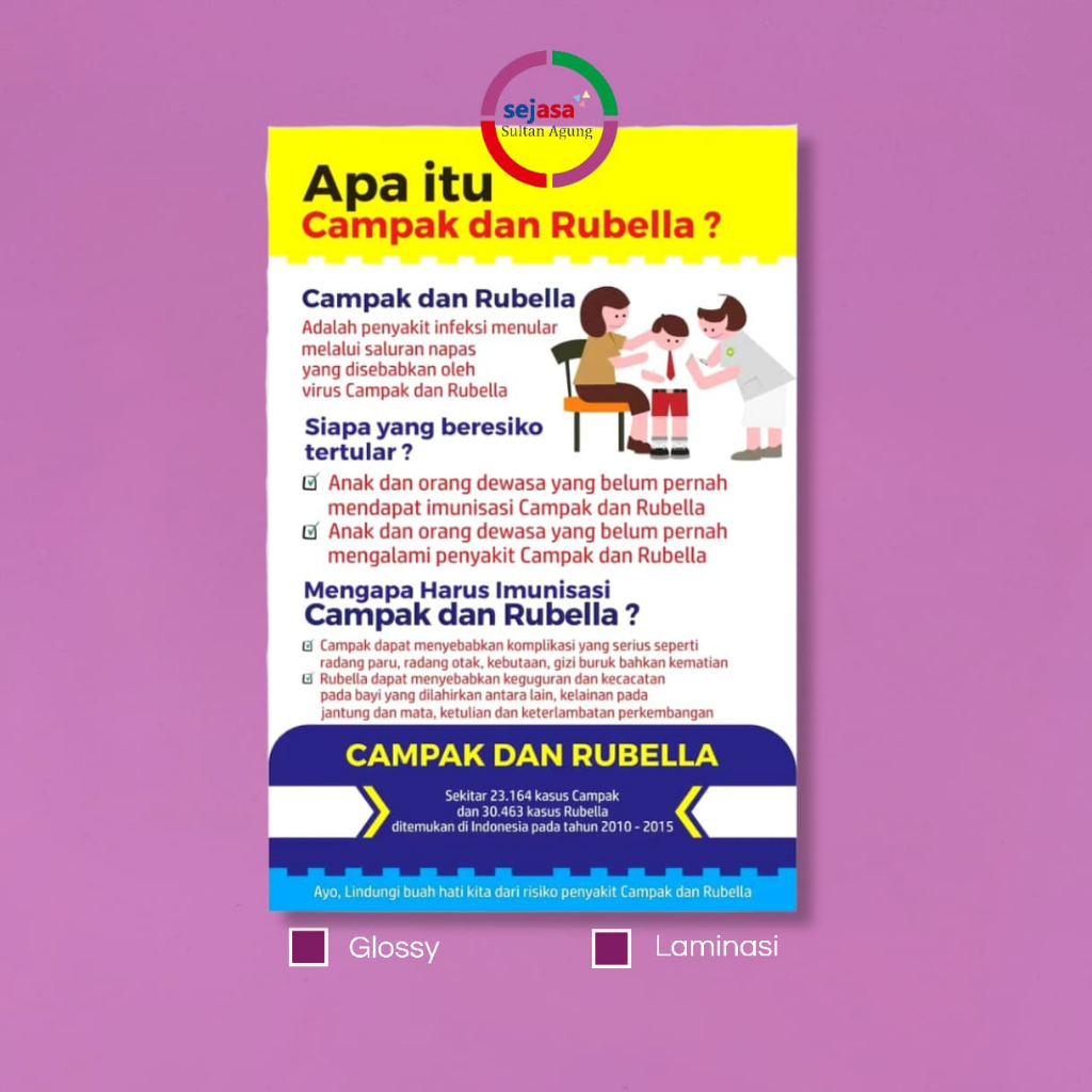 Jual Poster Apa Itu Campak Dan Rubella? | Poster Kenali Campak Dan ...