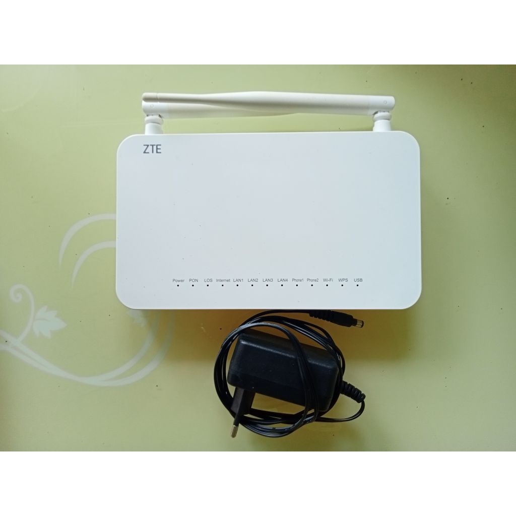 Jual ZTE ZXHN F609 UNIT NORMAL + ADAPTOR 12V | Shopee Indonesia