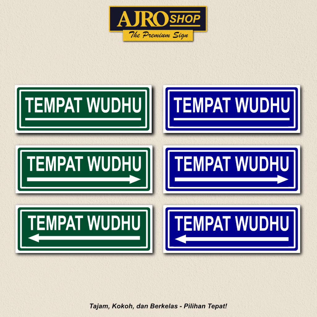 Jual Petunjuk Arah Tempat Wudhu - Akrilik / Stiker Vinyl | Shopee Indonesia