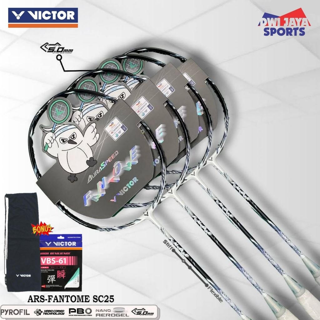 Jual New Raket Badminton Victor Auraspeed FANTOME SC25 AC | Victor Ars ...