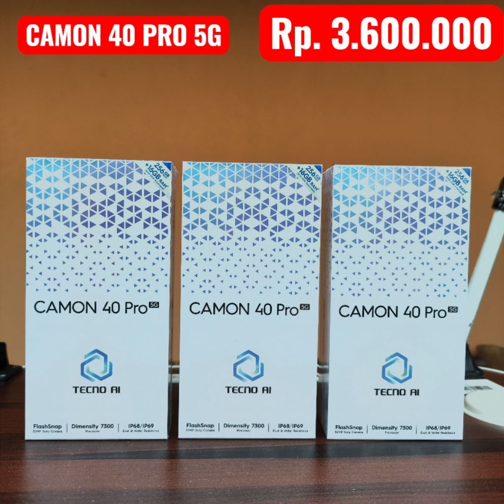 Jual Tecno Camon 40 Pro 5G 8/256GB || Kamera sony lyt600|| camon 40 pro ...