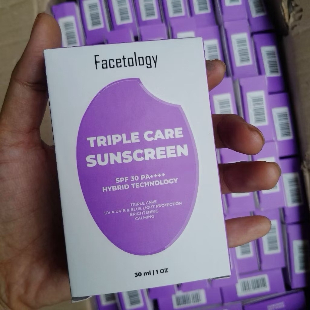 Jual Facetology Triple Care Sunscreen 30 ml SPF 30 PA++++ Hibrid ...