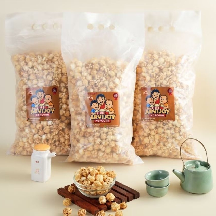 Jual [BUNDLE 3] 1,5 KG CARAMEL POPCORN - ArviJoy (3x500gr) / Camilan ...