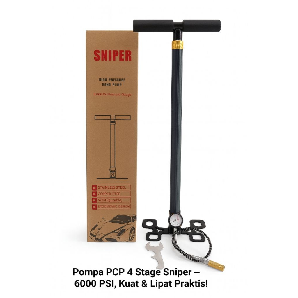 Jual Pompa PCP 4 Stage 6000 PSI – Pompa PCP Sniper – Pompa PCP Kaki ...