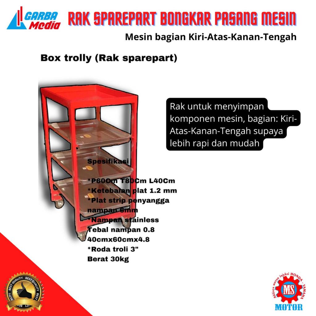 Jual Rak Tempat Sparepart Komponen Bongkar Pasang Mesin Sepeda Motor ...