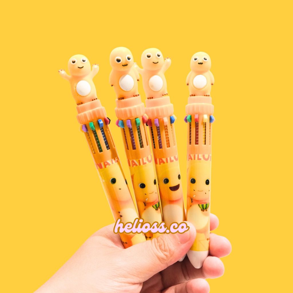 Jual PULPEN CETEK 10 WARNA DINO NAILONG KUNING PULPEN WARNA WARNI ...