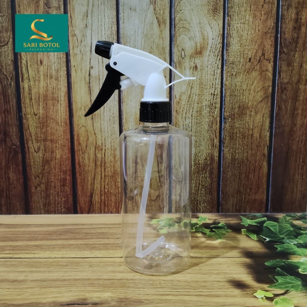 Jual BOTOL SPRAY 500MLTEBAL / BOTOL PET HS 500 ML CLEAR TRIGER SPRAYER ...
