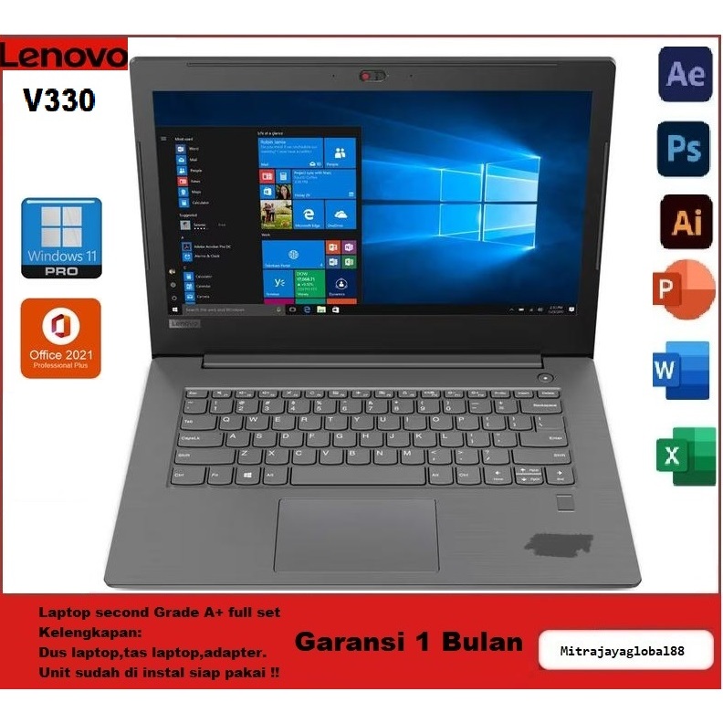 Jual Notebook Laptop Lenovo V330 Core i5 Gen 8 | 8GB | SSD 256GBGB | 14 ...
