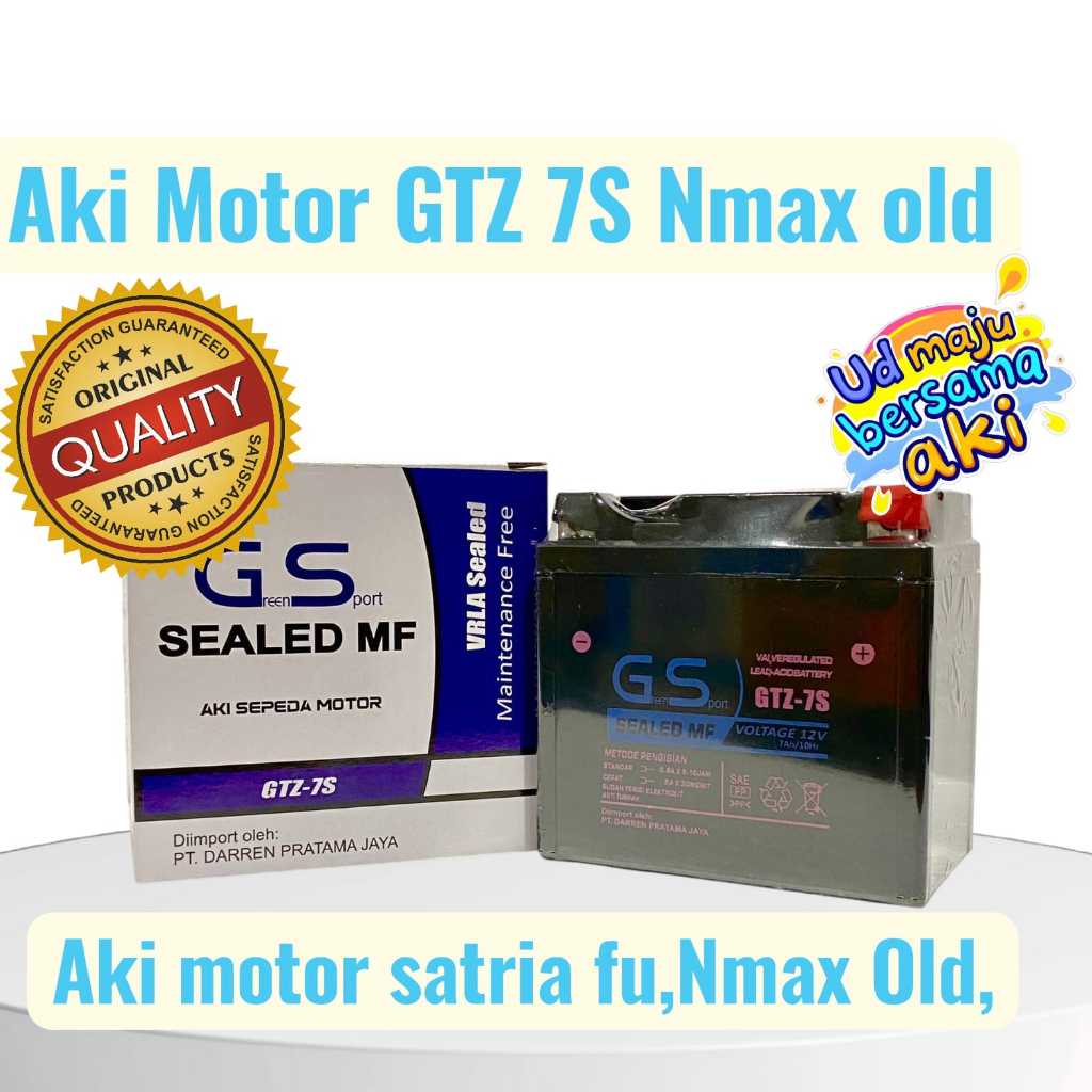 Jual AKI MOTOR VARIO 150 GTZ7S GS GREEN SPORT KERING 12V7AH AKI MOTOR ...