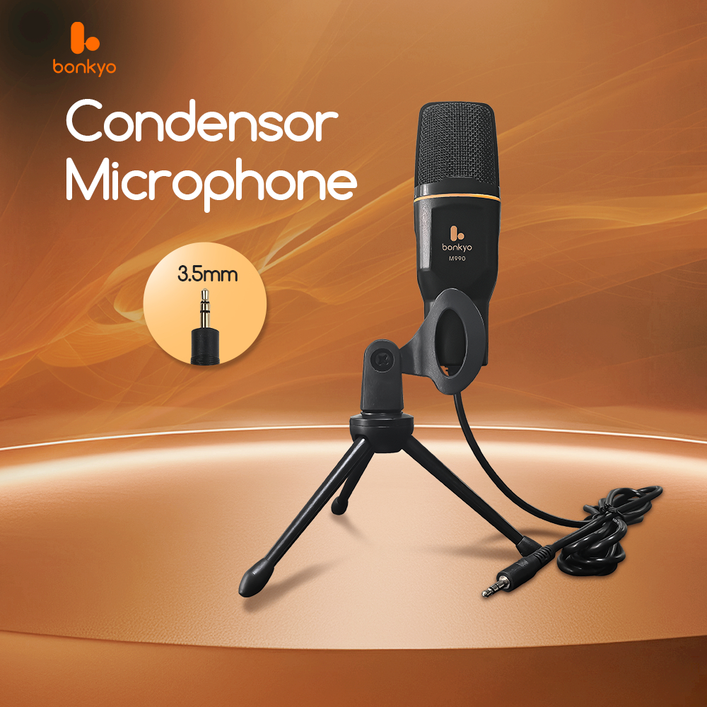 Jual Bonkyo M990 Kondensor Mikrofon 3.5mm, Tripod Dapat Diputar 180 ...
