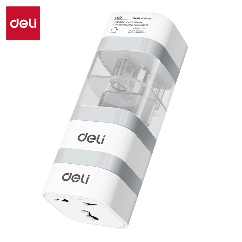 Jual Deli Universal Travel Adapter Set Multi-Country / Colokan Listrik ...