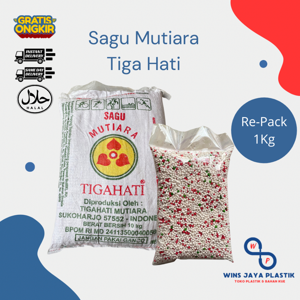 Jual Sagu Mutiara Tiga Hati 1Kg | Pacar Cina Butiran | Pacar Cina 1Kg ...