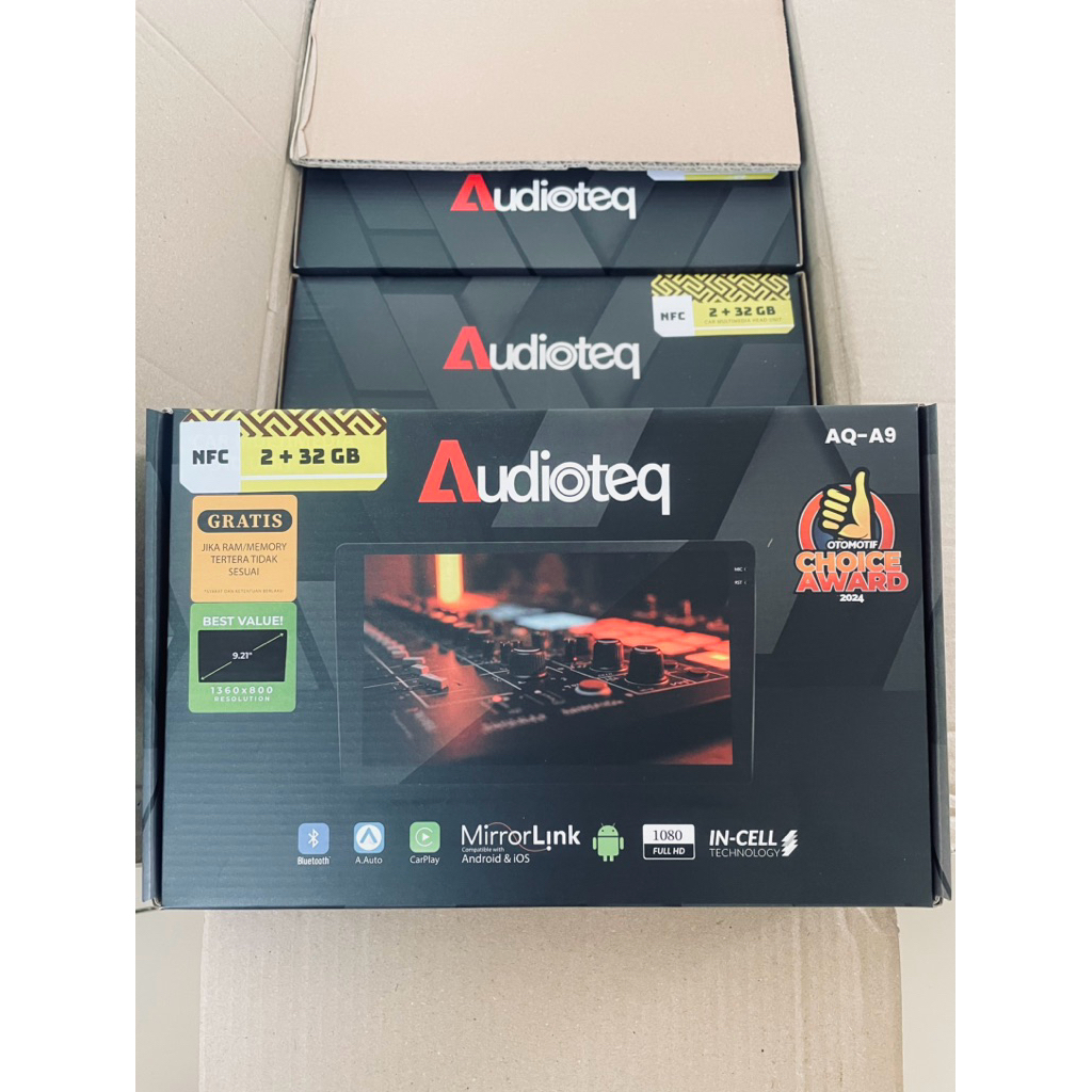 Jual Headunit Android Universal Audioteq 9 2/32 NFC | Shopee Indonesia