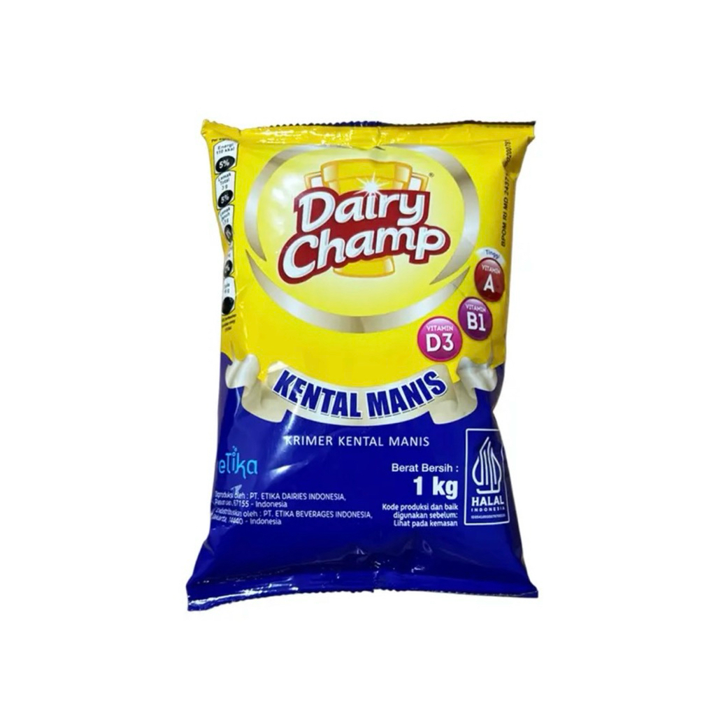 Jual DAIRY CHAMP SUSU KENTAL MANIS KEMASAN BANTAL 1kg | Shopee Indonesia