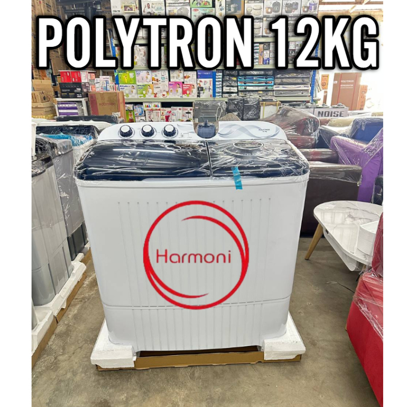 Jual MESIN CUCI POLYTRON 12KG JUMBO 2 TABUNG PWM 1203 MESIN CUCI ...