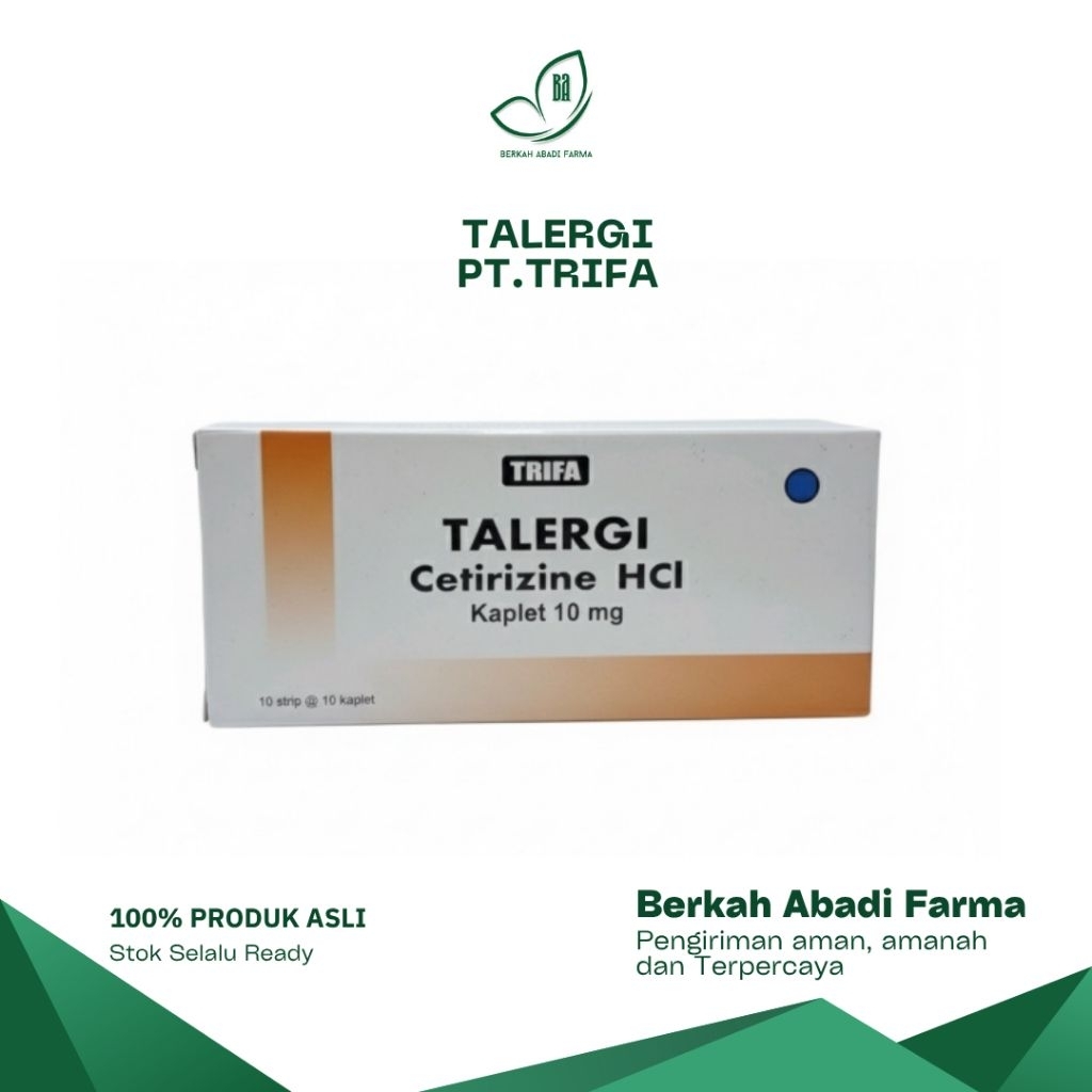 Jual TALERGI Cetirizin 10mg – obat Alergi, Gatal, Bersin, Hidung ...