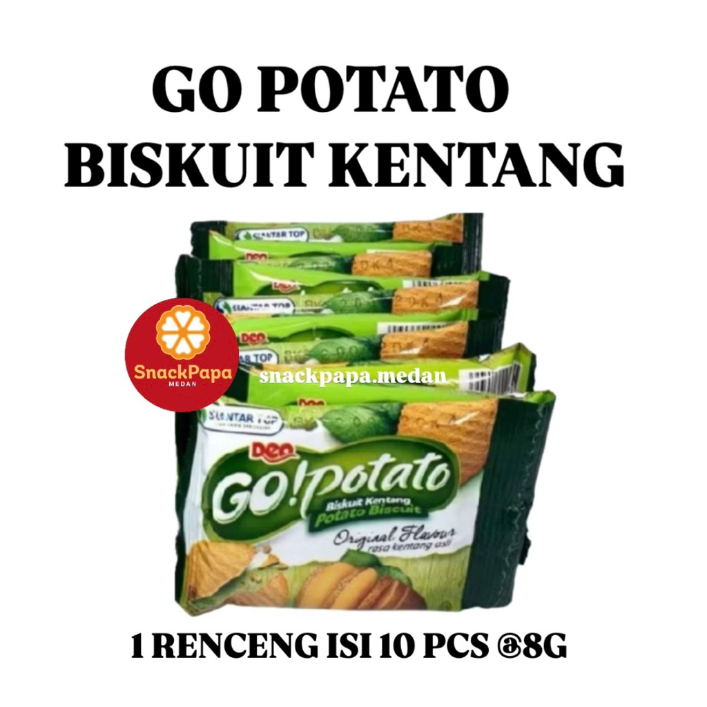 Jual BISKUIT KENTANG GO POTATO RENCENG ISI 10 PCS | 8 GRAM | DEO POTATO ...