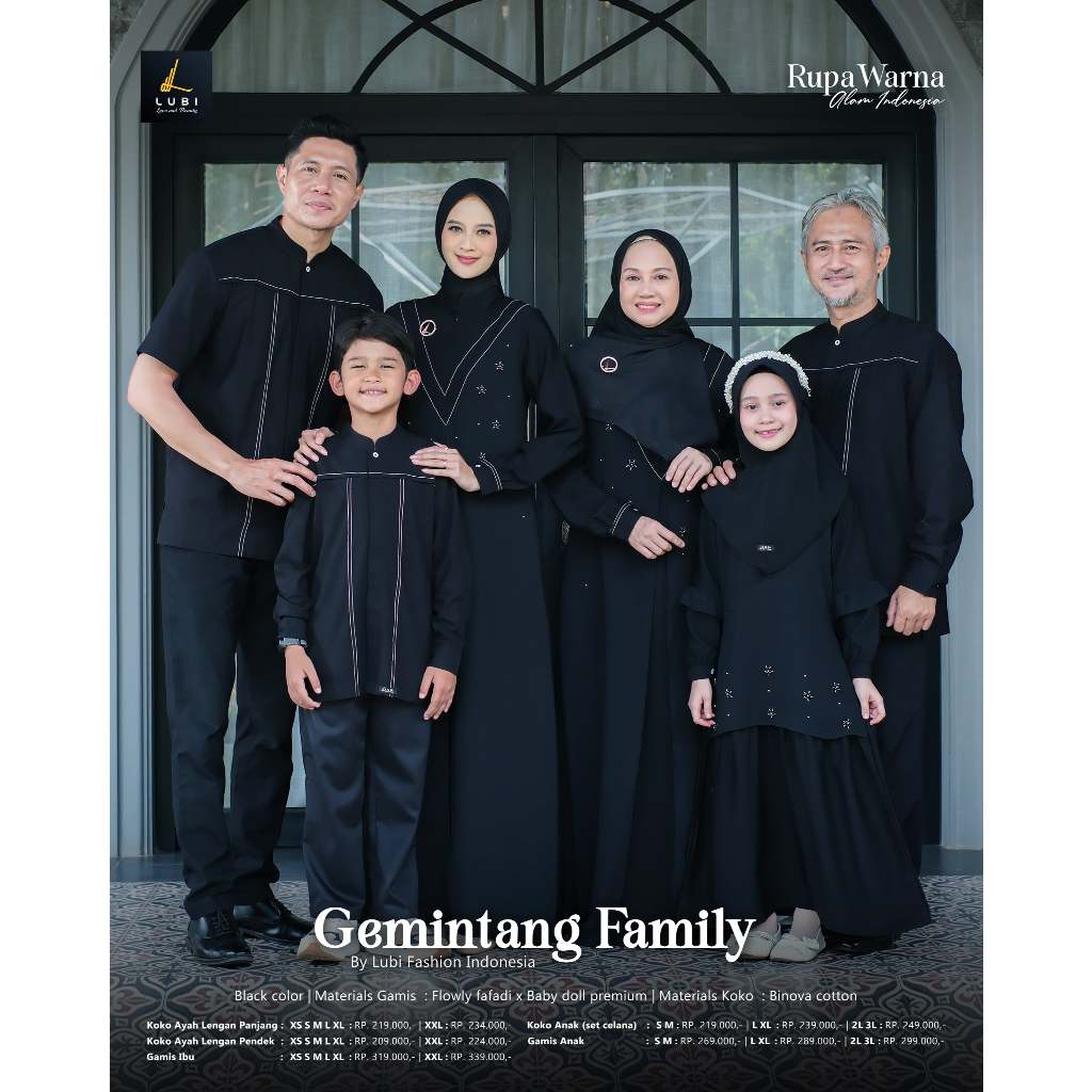 Jual Sarimbit Keluarga 2026 Premium Sarimbit Lubi 2026 GEMINTANG FAMILY ...