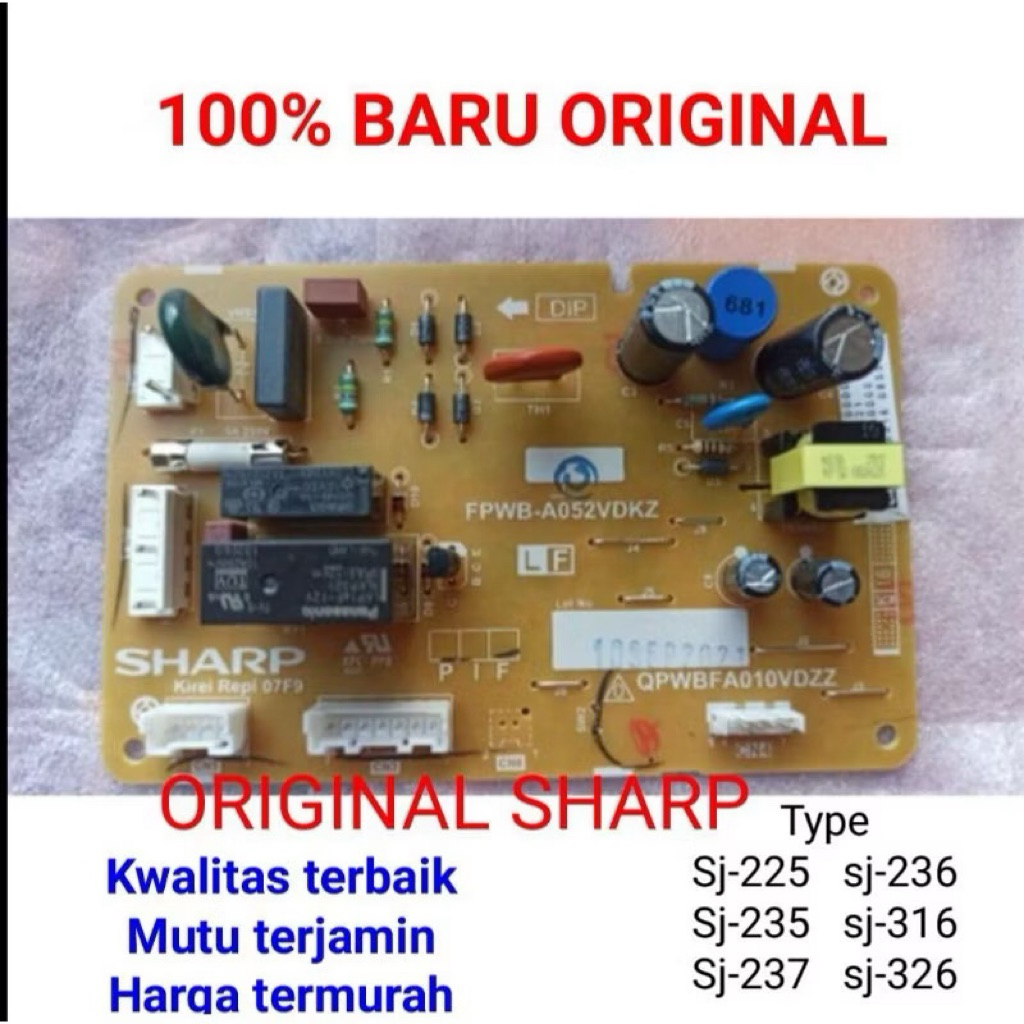 Jual SHARP SJ-237 ( FPWB-A052VDKZ ), Modul pcb kulkas sharp | Shopee ...