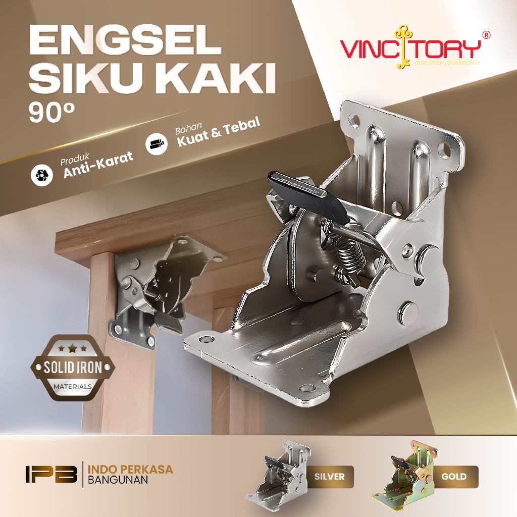 Jual Vincitory Engsel Bracket Siku Lipat Adjustable Kuat Untuk Kaki ...