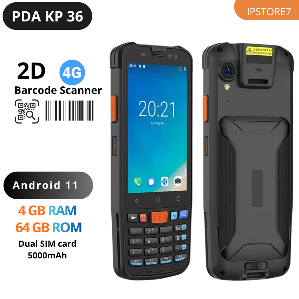 Jual PDA PDT Rugged Handle Barcode Scanner 2D Android 11 RAM 4+64GB KP36 Bukan Seuic Auto ID9 Q9 ...