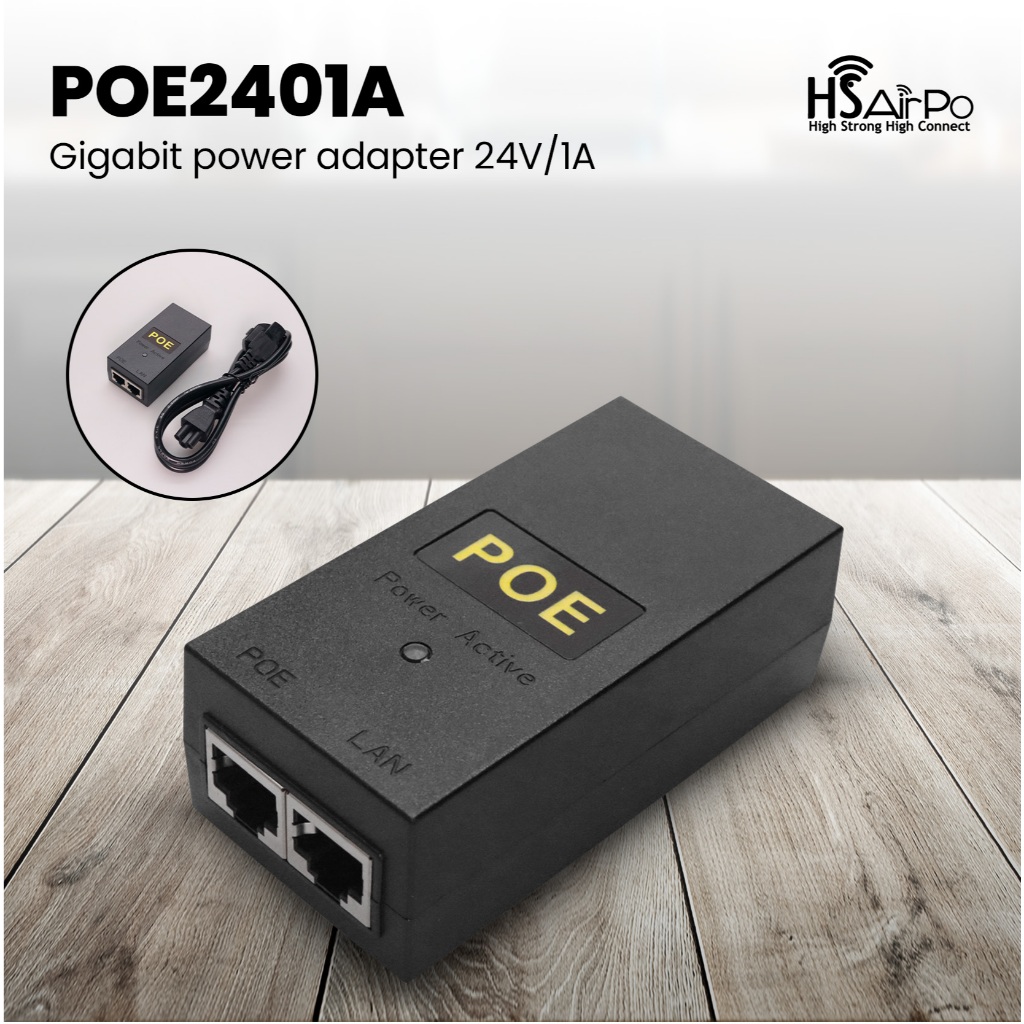 Jual HSAirPo POE Power Over Injector Passive Ethernet Adaptor POE 24V ...