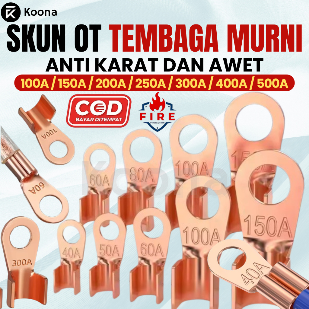 Jual Terminal Skun kabel OT 100A 150A 200A 250A 300A 400A 500A Scun ...