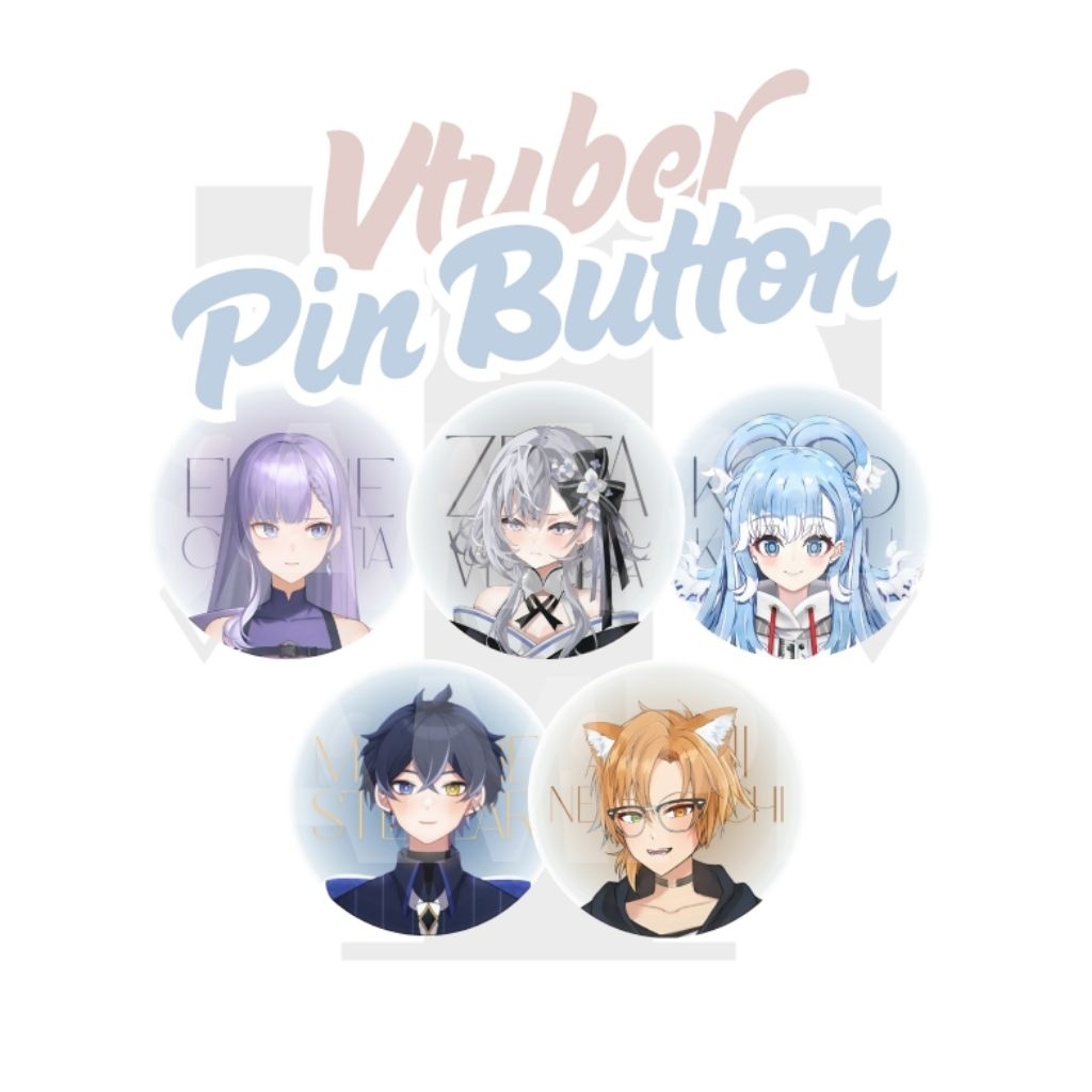 Jual VTUBER | Pin Botton Merchandise! Bros Vtuber (Echi, Zeta, Kobo ...