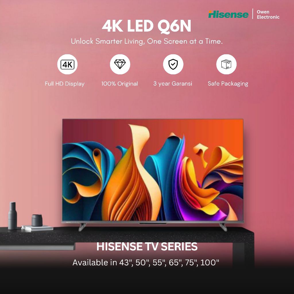Jual HISENSE 100Q6N QLED 4K GOOGLE TV 100 inch q6n | Shopee Indonesia