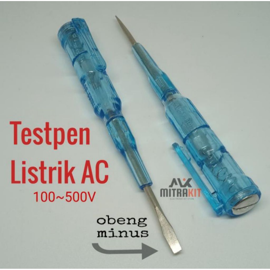 Jual Tespen Listrik AC PLN obeng Tespen AC 100V -500VAC panjang 12.5cm ...