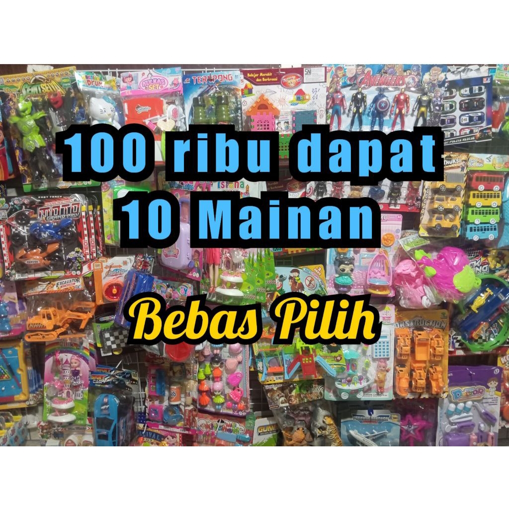 Jual Paket 100 ribu ( 10 poin ) dapat 10 mainan BEBAS PILIH | Shopee ...