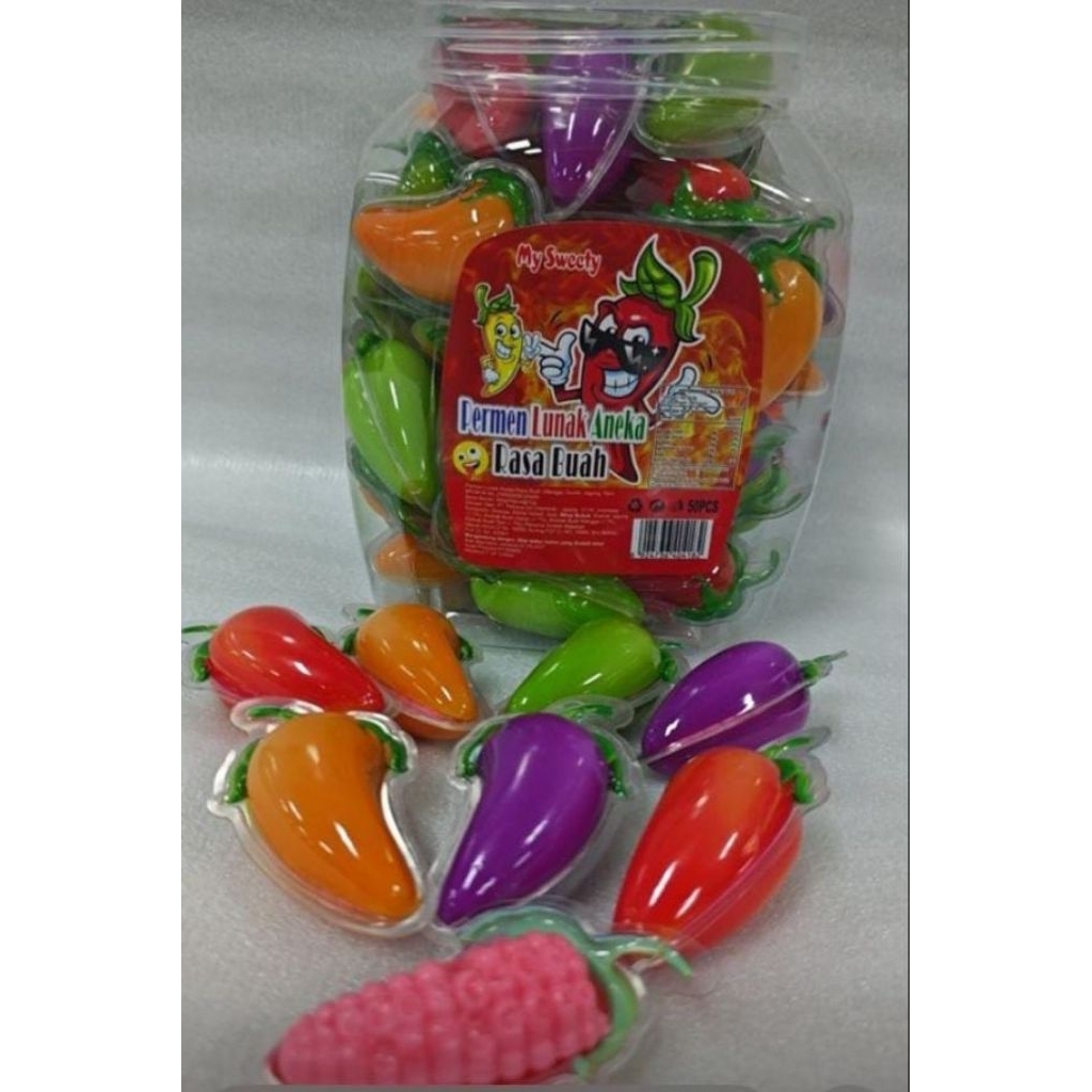 Jual Permen Cemilan Snack Gummy Yupi Cabai Lombok Cabe Mainan Anak ...