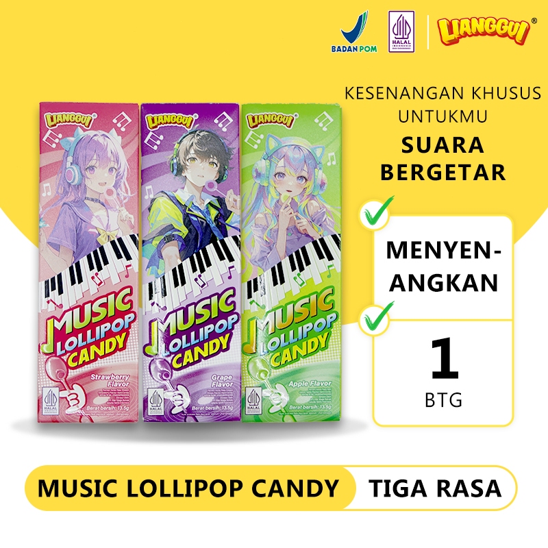 Jual Lianggui - Permen Lolipop Musik [Halal] Rasa Buah Mix - Cemilan ...