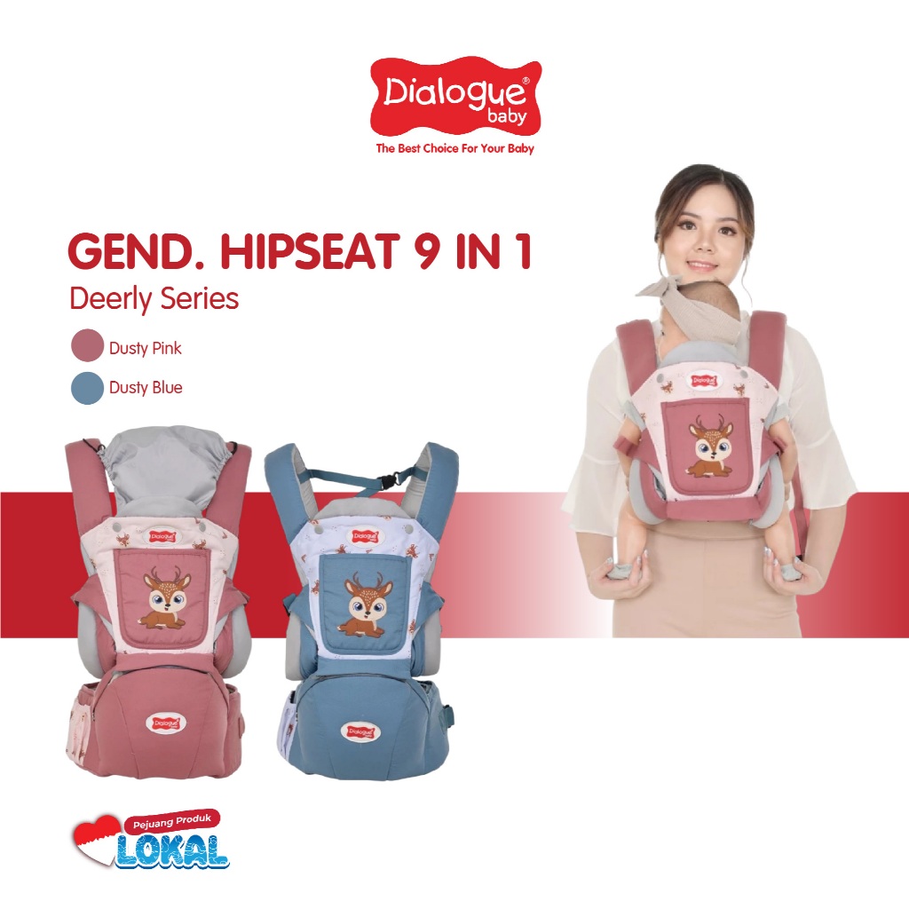 Jual Dialogue Baby Gendongan Bayi Depan Hipseat Carrier 9in1 Deerly ...