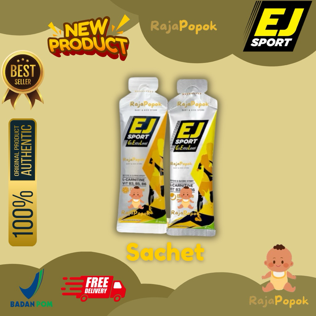 Jual ( ECERAN ) EJ Sport Orange / Banana ( Sachet ) - Energy Gel ( New ...