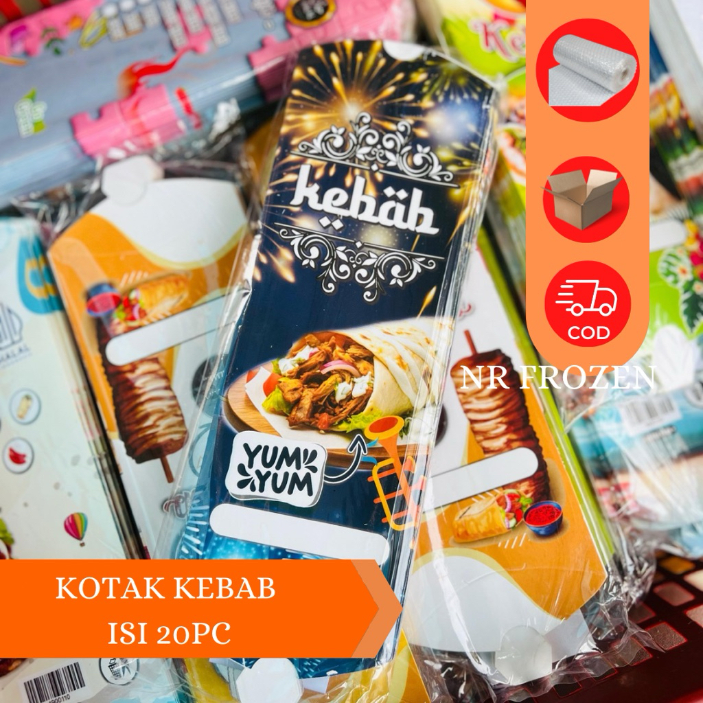 Jual KOTAK KEBAB ISI 20PC FREE KERTAS KEBAB | Shopee Indonesia