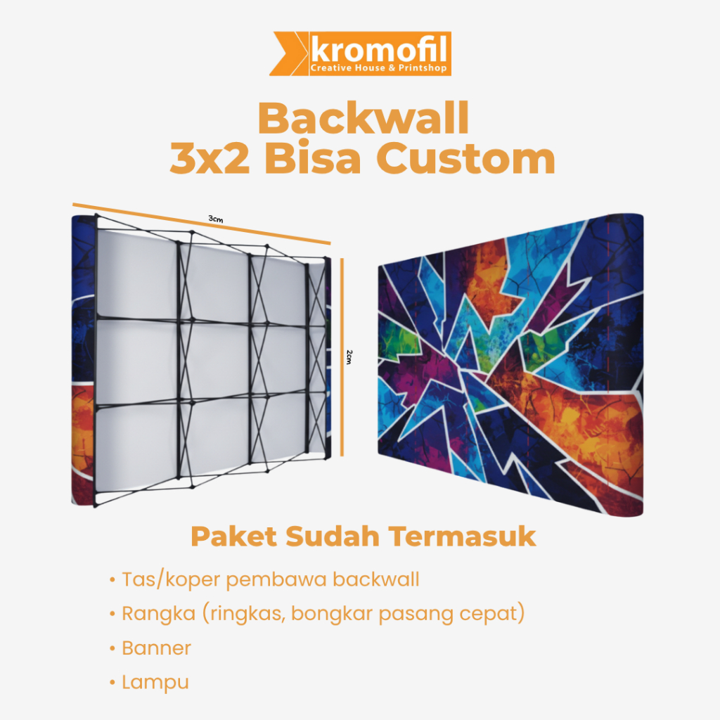 Jual Paket Display Backwall / Backwall Portable 3x2 / bekwol Backdrop ...