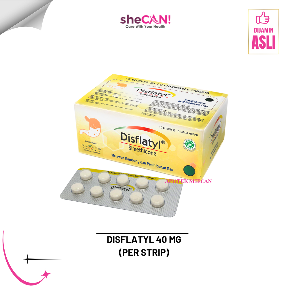 Jual (Per STRIP) DISFLATYL TABLET 40 MG - Obat Atasi Sakit Perut ...